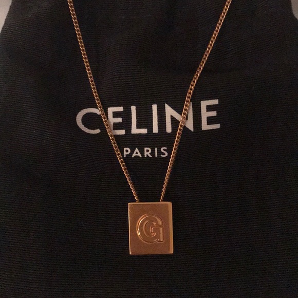 Celine | Jewelry | Celine Alphabet Letter G Necklace | Poshmark